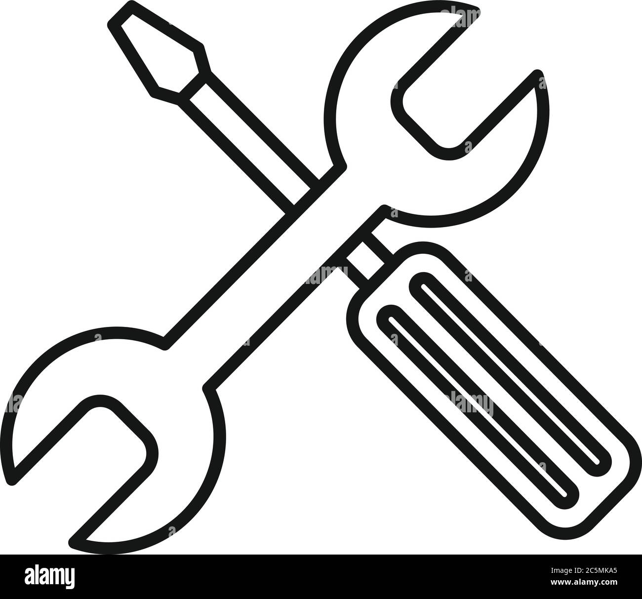 Service center tools icon. Outline service center tools vector icon for ...