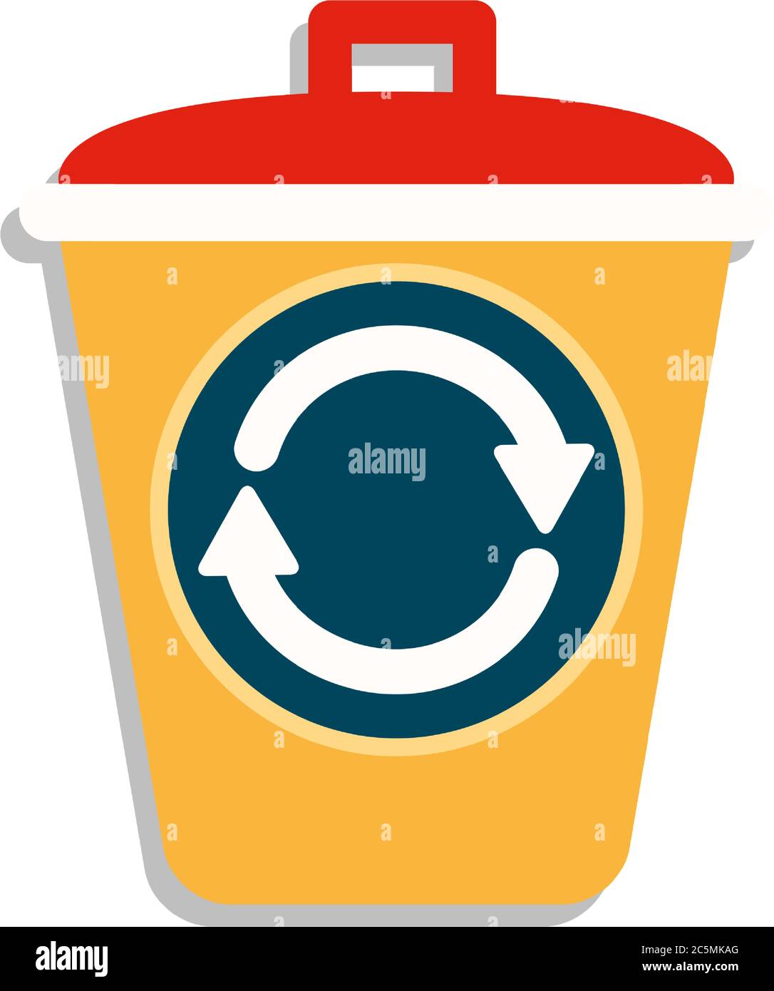 Garbage cans and bags in flat style icons. Vector icons of garbage bags ...