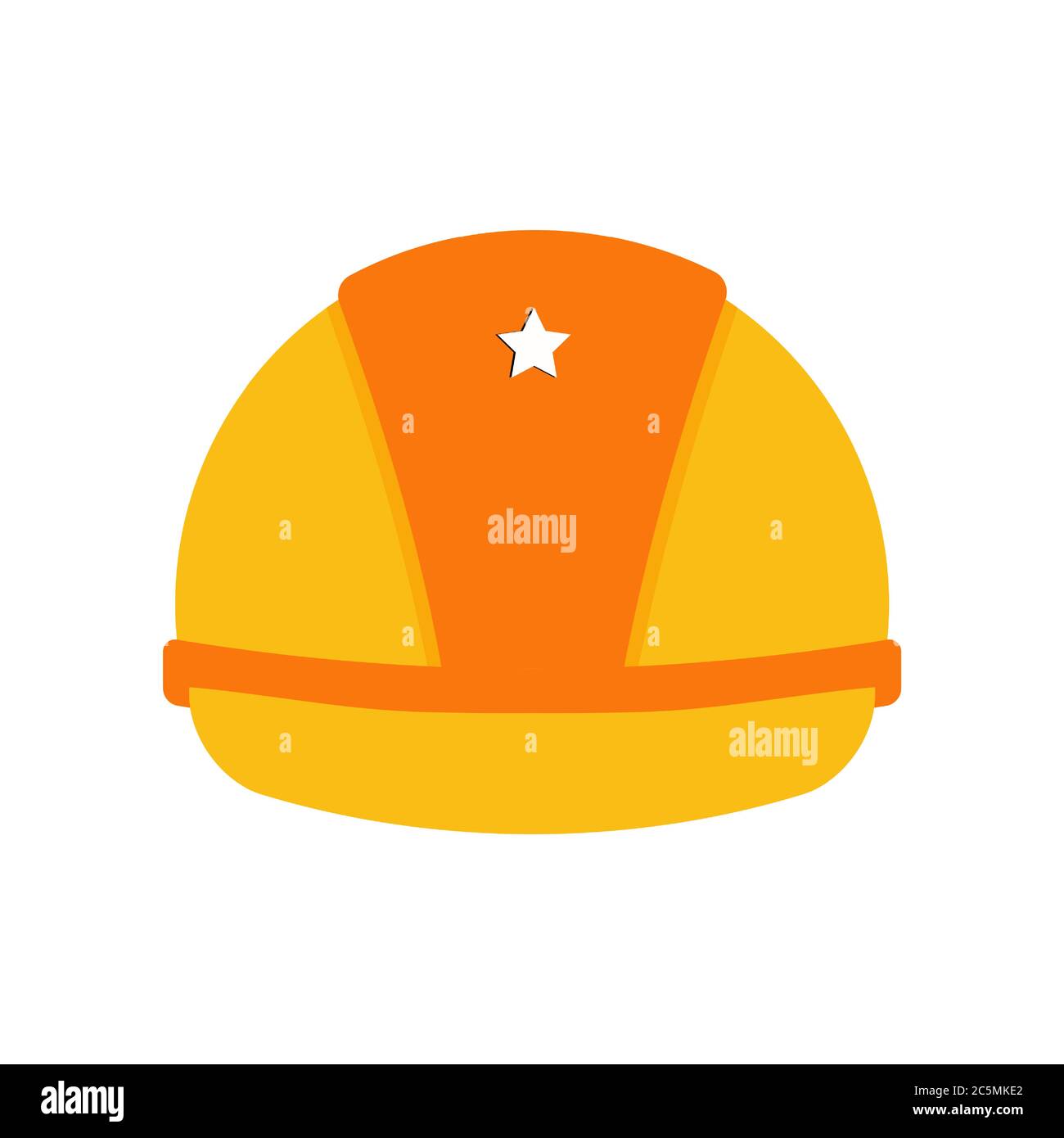 Safety helmet. Yellow color. Vector illustration Stock Vector Image ...