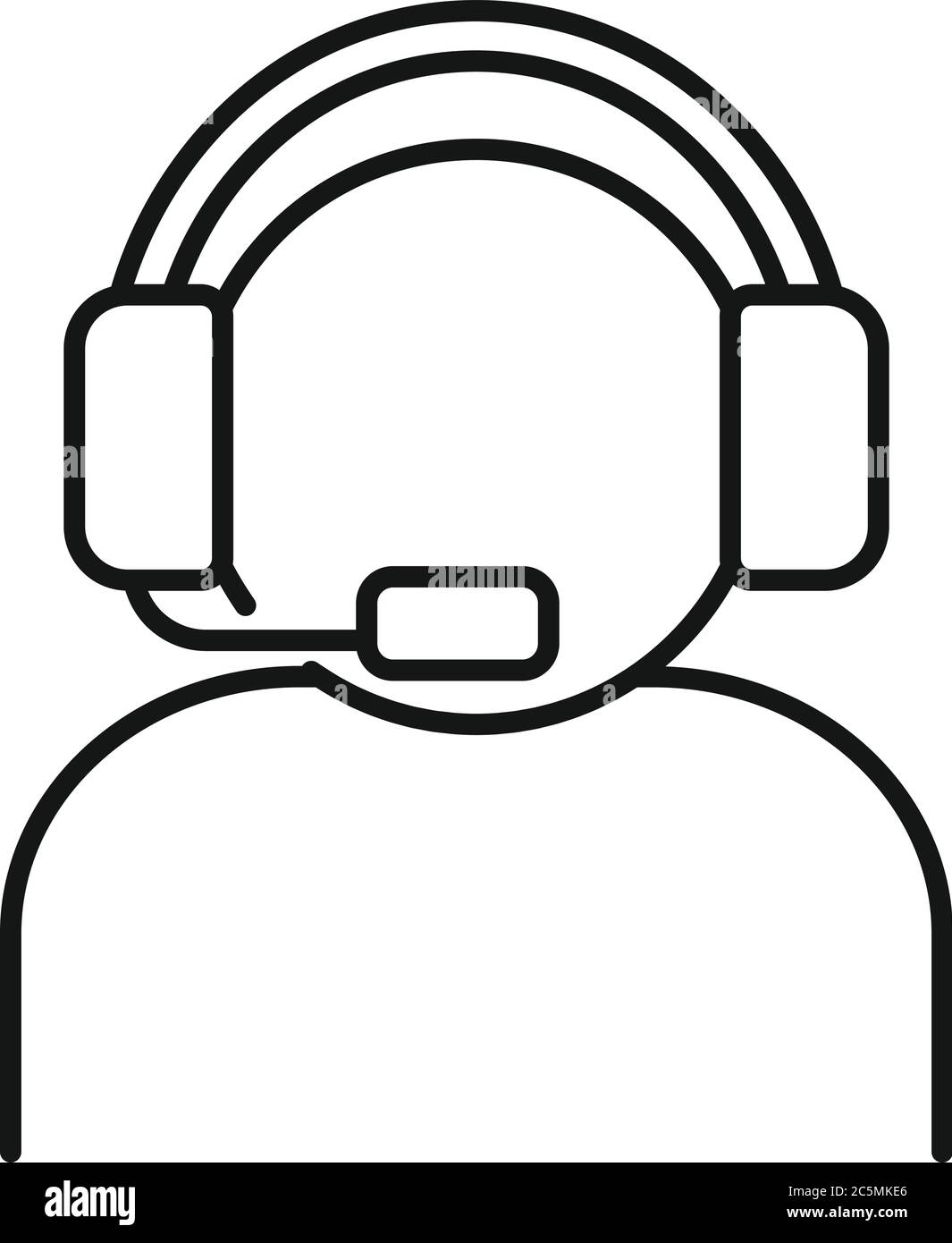 Service helpdesk icon. Outline service helpdesk vector icon for web ...