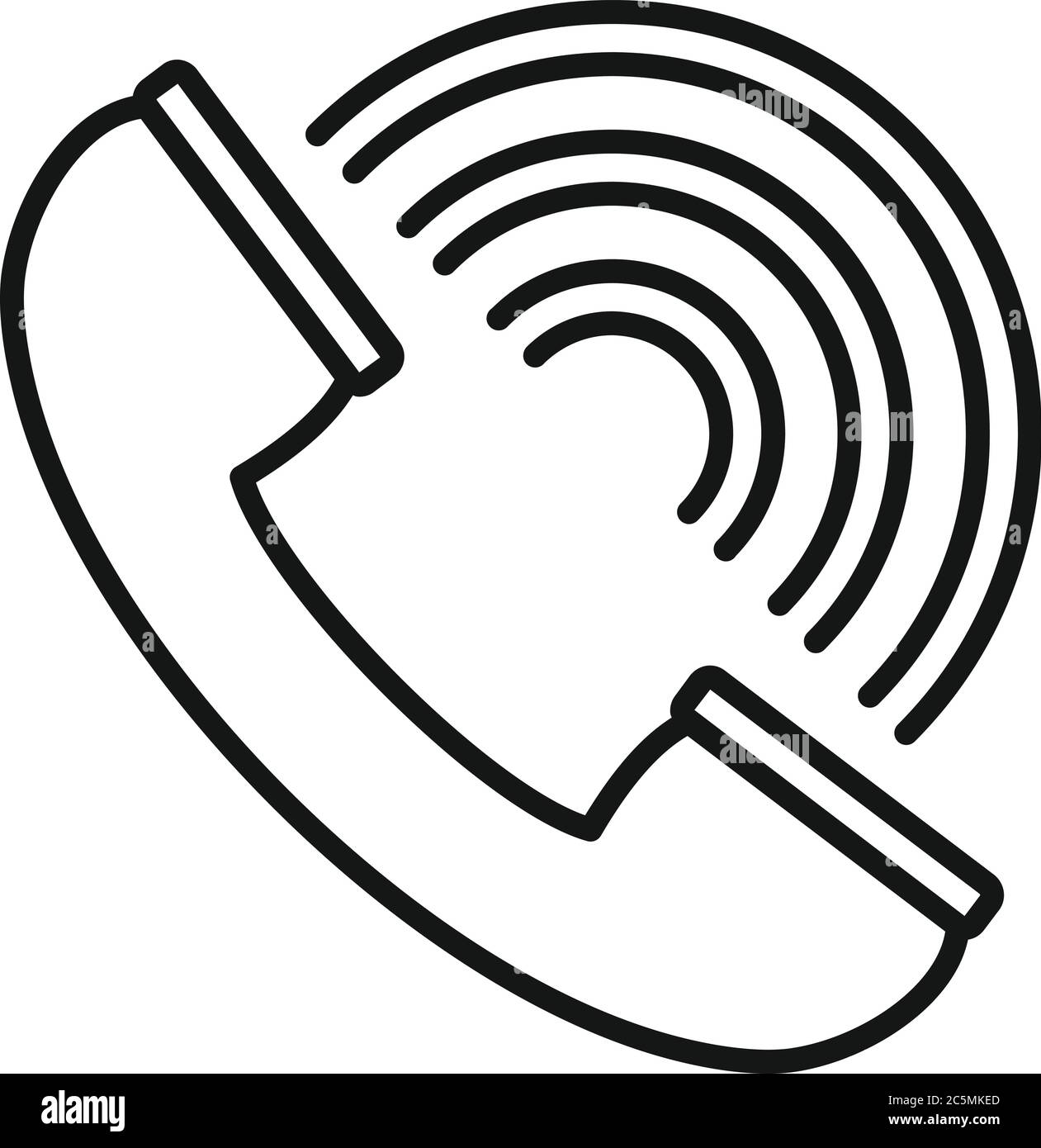 Calling service center icon. Outline calling service center vector icon ...
