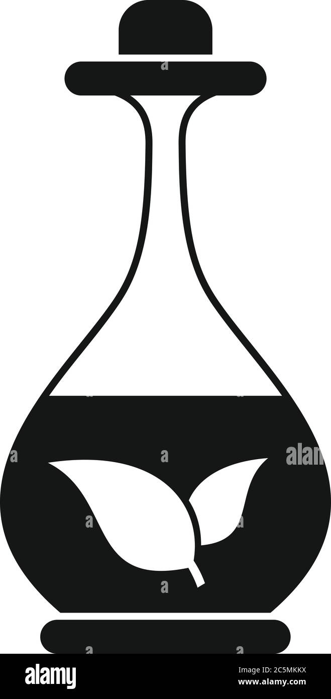 Medicinal herbs flask icon. Simple illustration of medicinal herbs ...