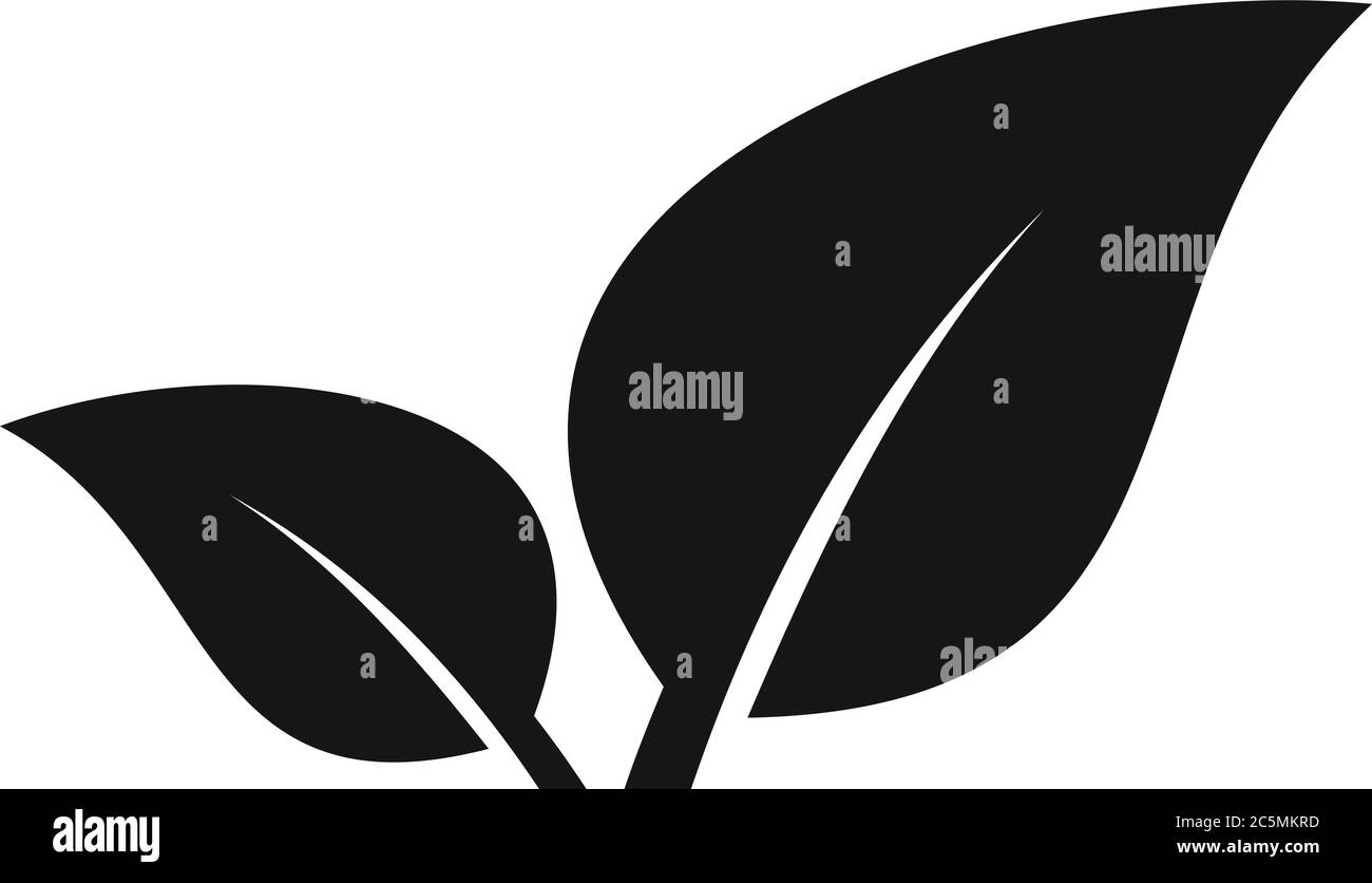 Herbal leaf plant icon. Simple illustration of herbal leaf plant vector ...