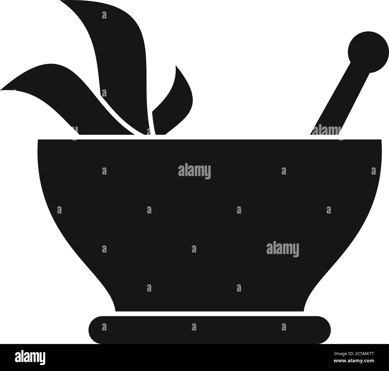 Pharmacist herb bowl icon. Simple illustration of pharmacist herb bowl ...