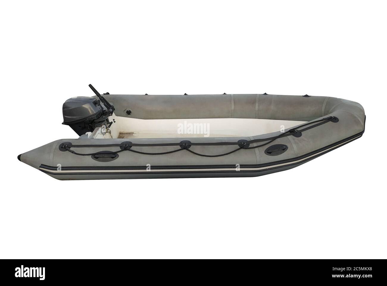 Inflatable lifeboat isolated on white. Clipping Path included Stock ...