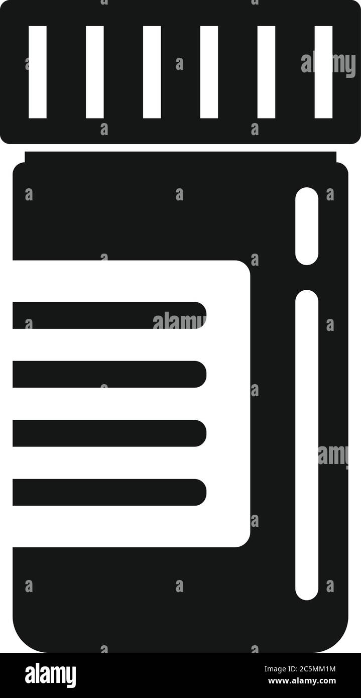 Capsule jar icon. Simple illustration of capsule jar vector icon for ...