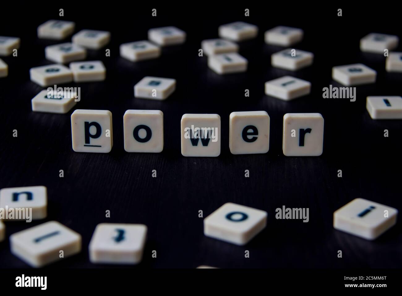 Word or phrase POWER made with letters on the wood, great image for ...
