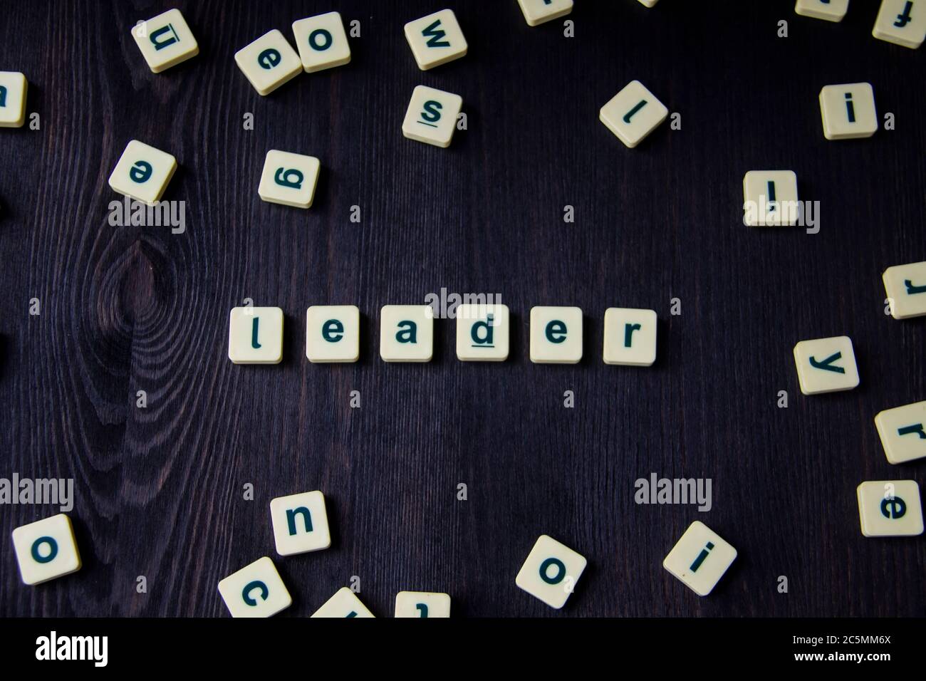 Word or phrase LEADER made with letters on the wood, great image for ...