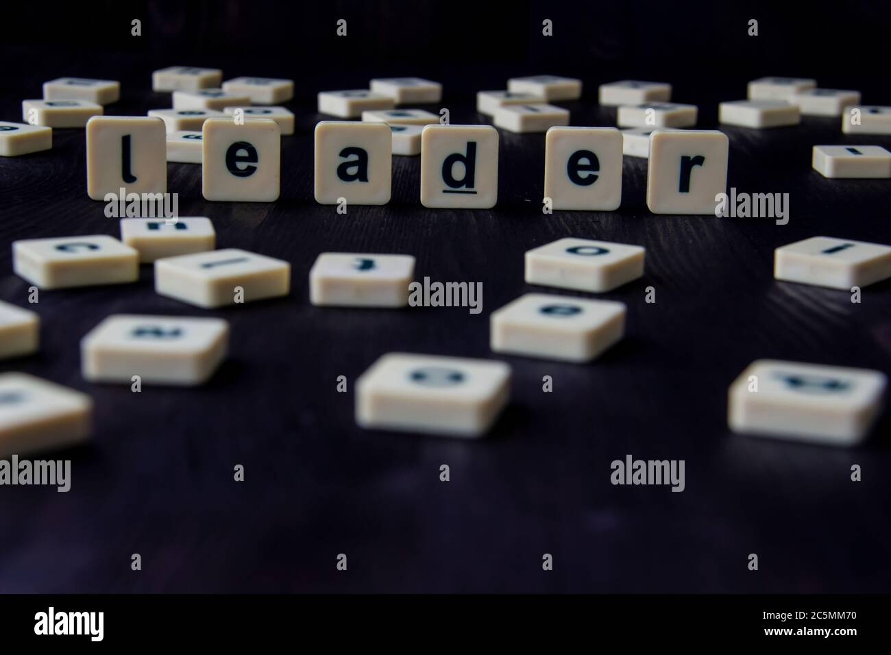 Word or phrase LEADER made with letters on the wood, great image for ...