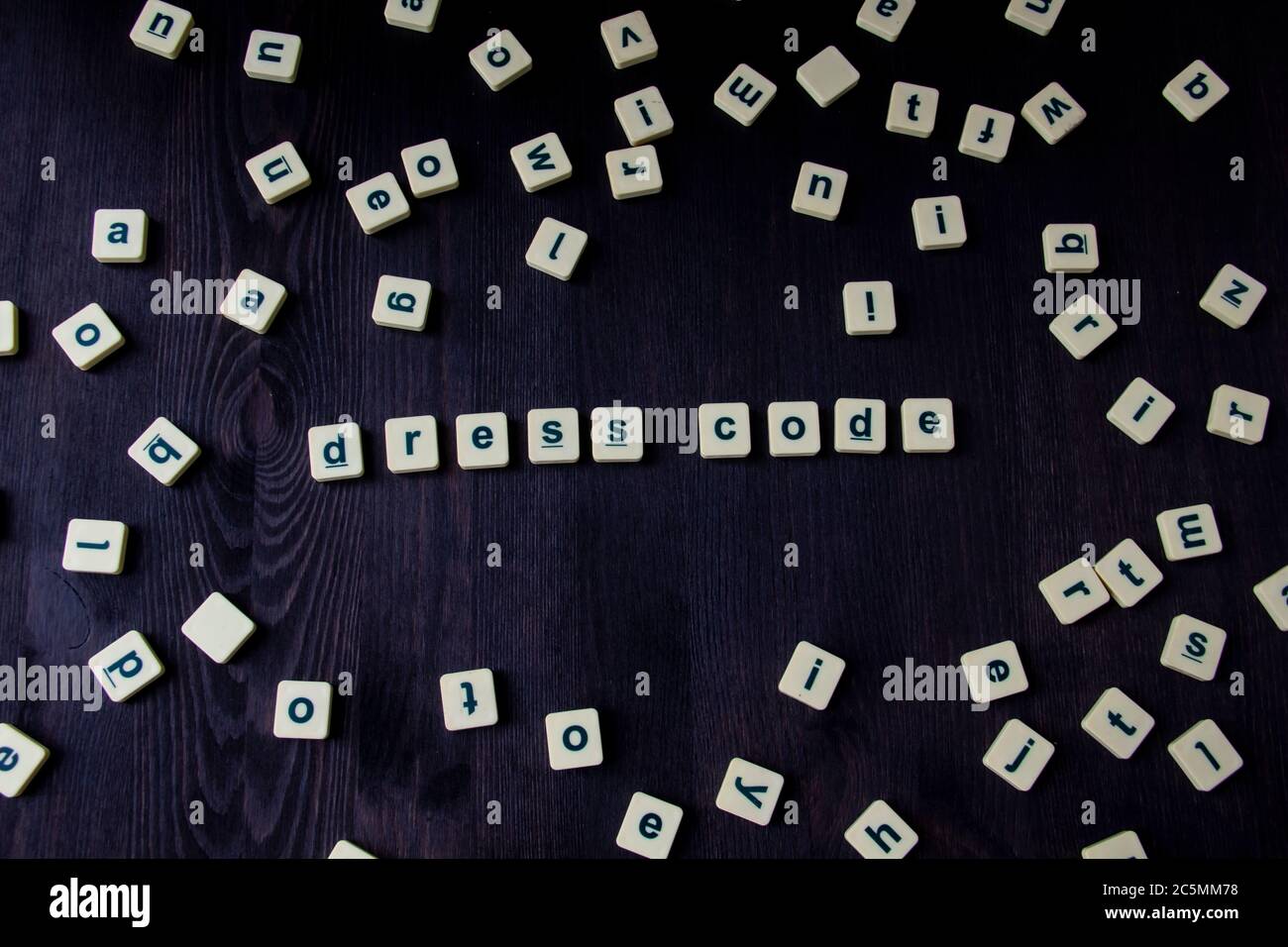 Word or phrase DRESS CODE made with letters on the wood, great image ...