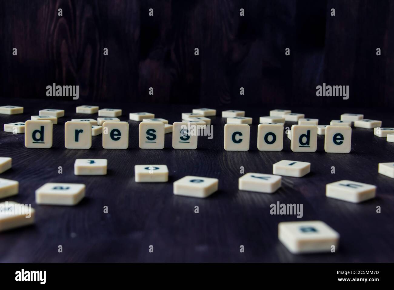 Word or phrase DRESS CODE made with letters on the wood, great image ...