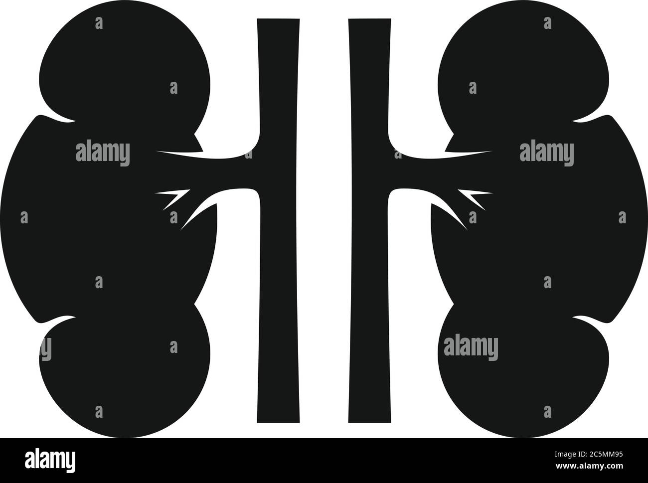 Human kidney icon. Simple illustration of human kidney vector icon for web design isolated on ...