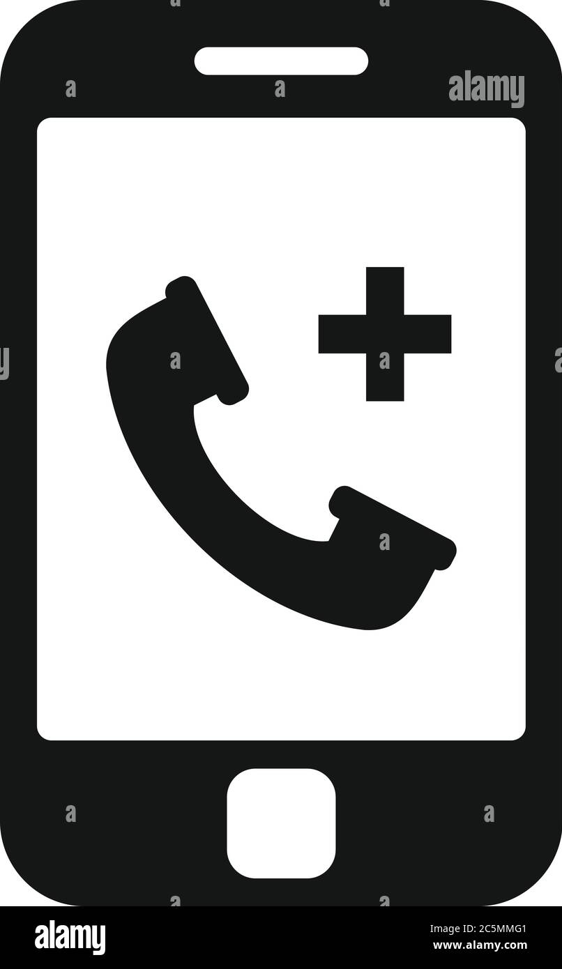 Private clinic smartphone icon. Simple illustration of private clinic ...