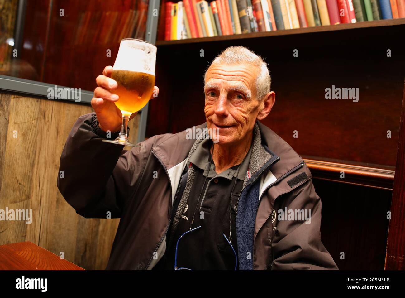 Has the first drink at the reopening the toll gate hi-res stock ...