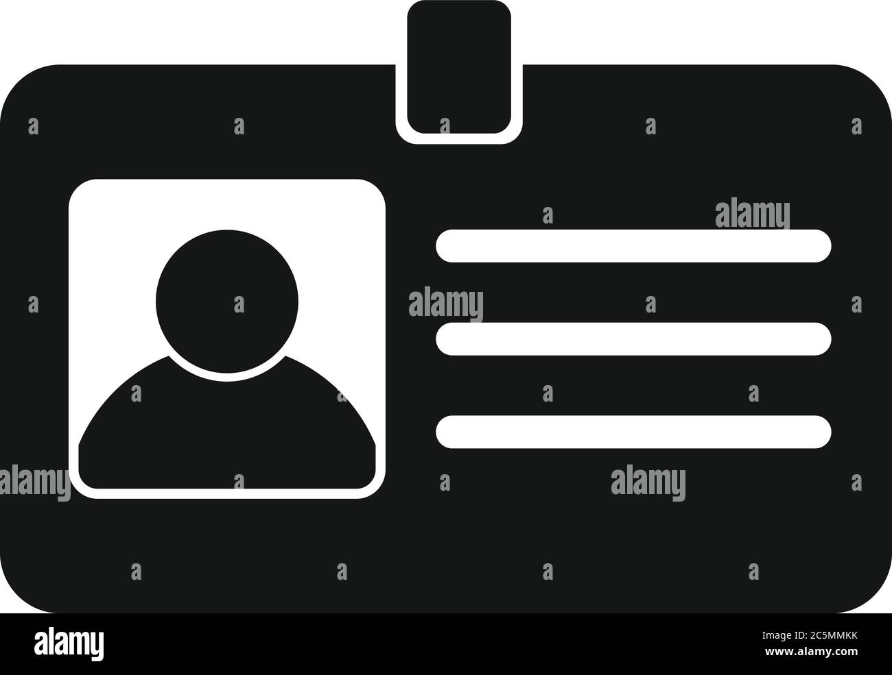 Private clinic id card icon. Simple illustration of private clinic id ...