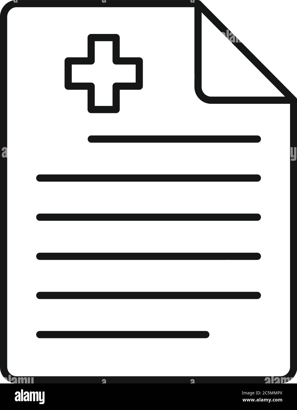 Private clinic paper icon. Outline private clinic paper vector icon for ...