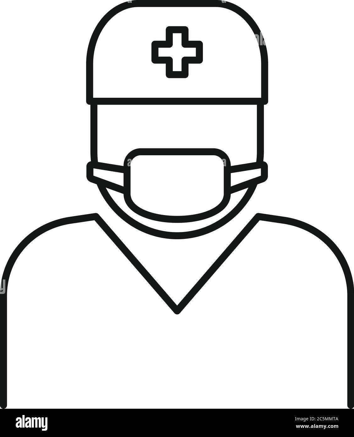 Clinic doctor icon. Outline clinic doctor vector icon for web design ...