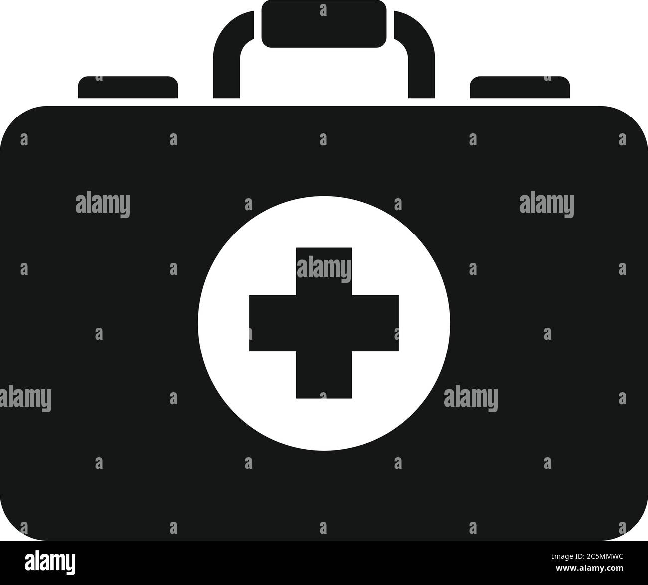 First aid kit bag icon. Simple illustration of first aid kit bag vector ...