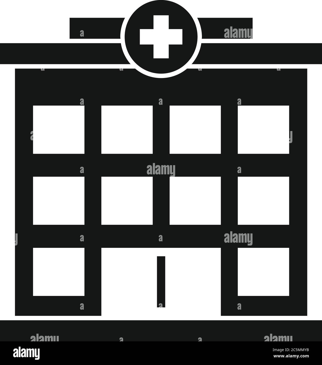 Hospital building icon. Simple illustration of hospital building vector ...