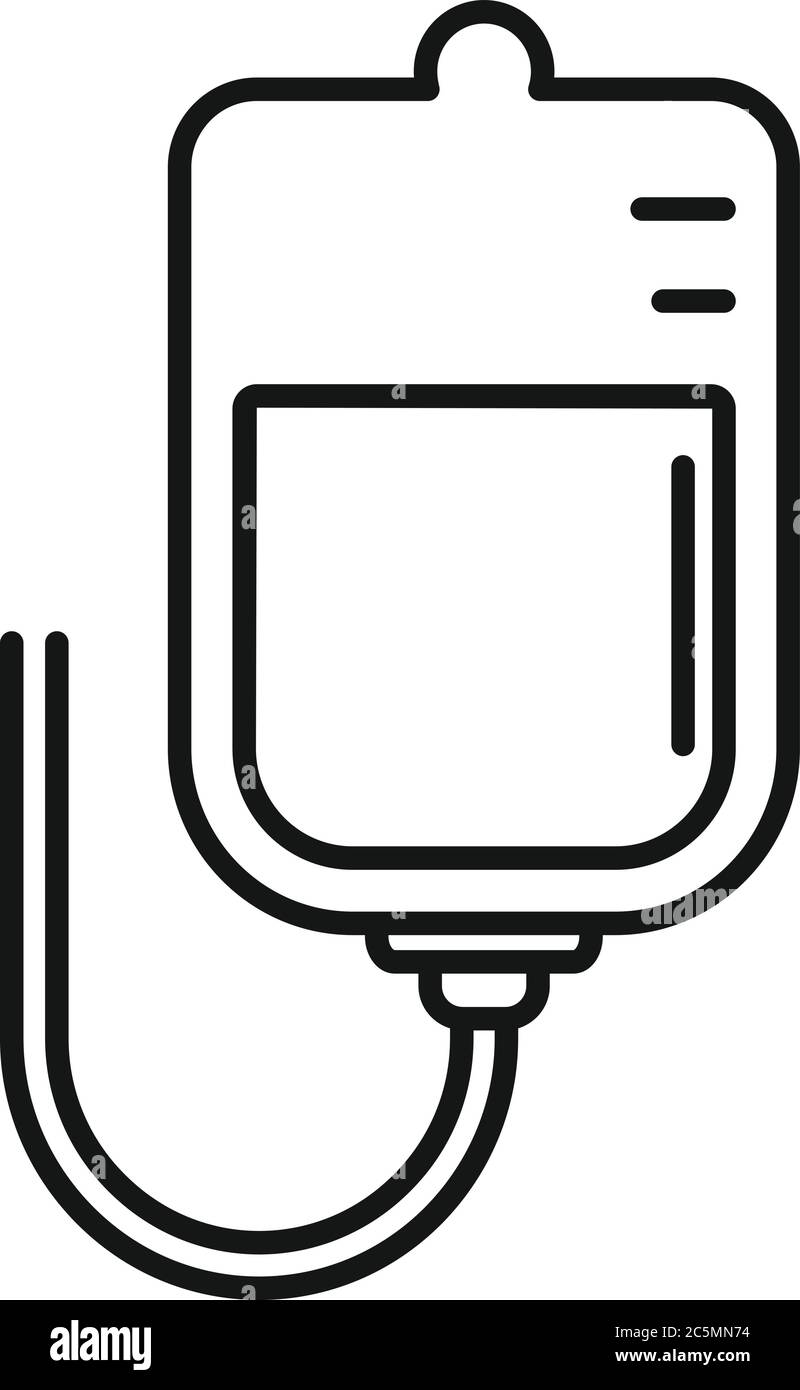 Blood package icon. Outline blood package vector icon for web design ...