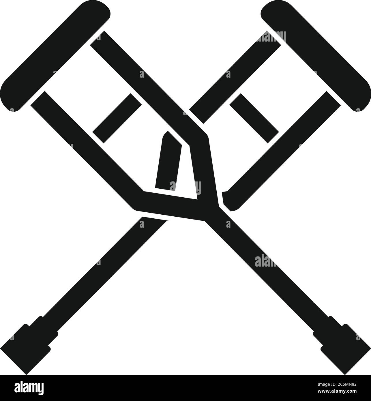 Medical crutches icon. Simple illustration of medical crutches vector ...