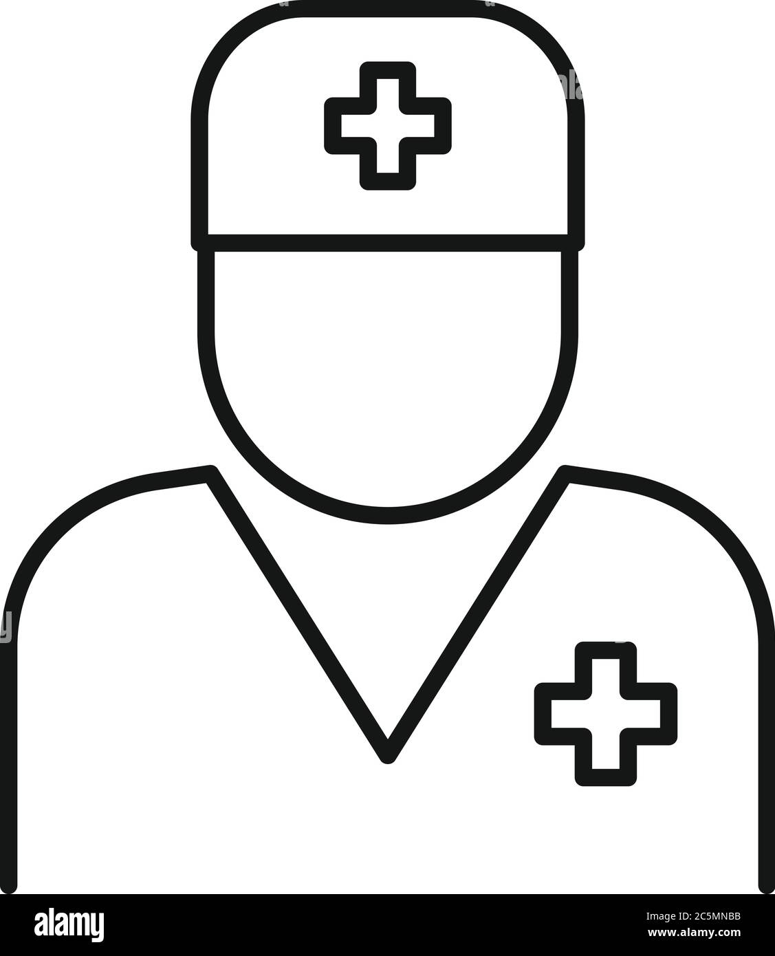 Hospital doctor icon. Outline hospital doctor vector icon for web ...