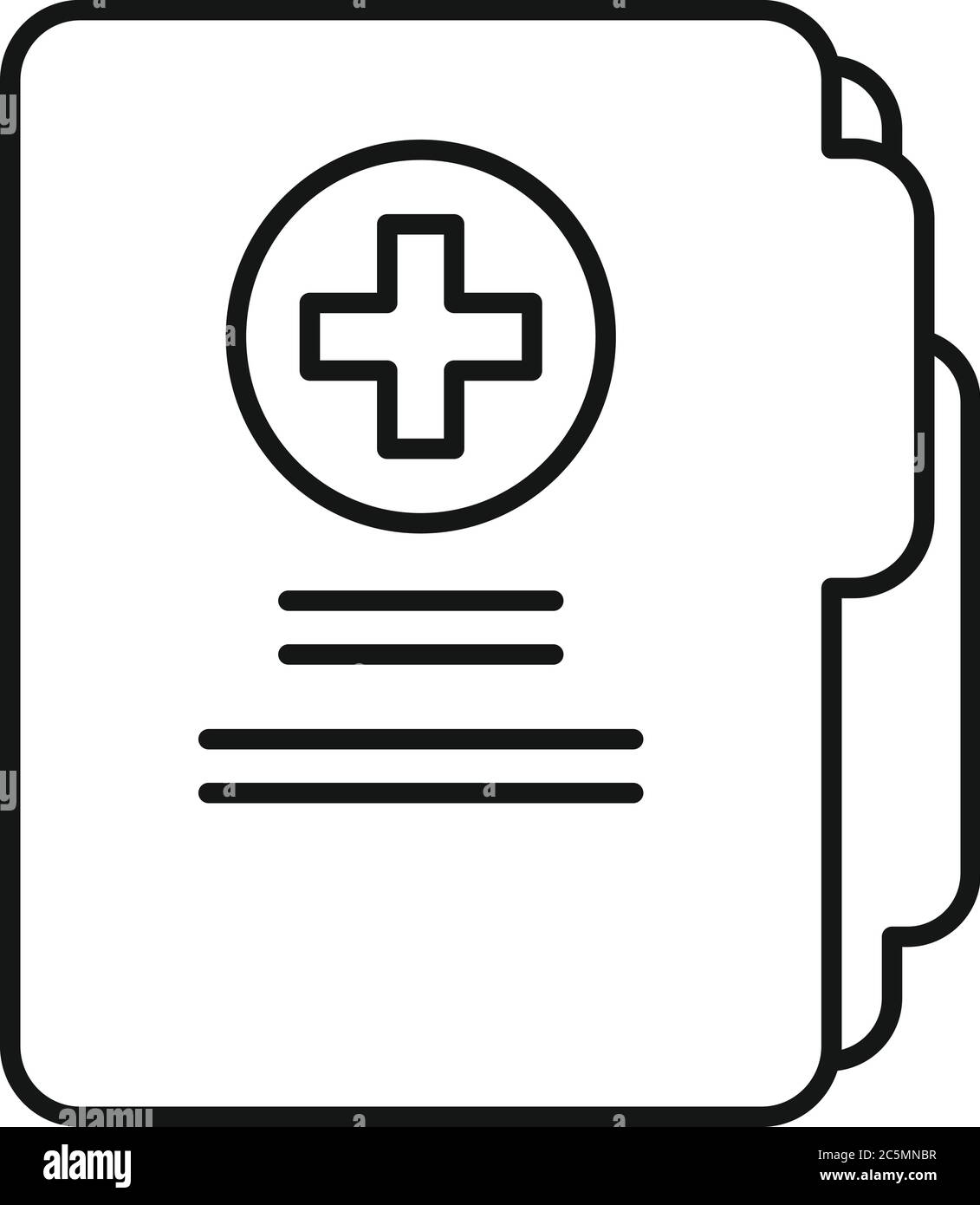 Medical folder icon. Outline medical folder vector icon for web design ...