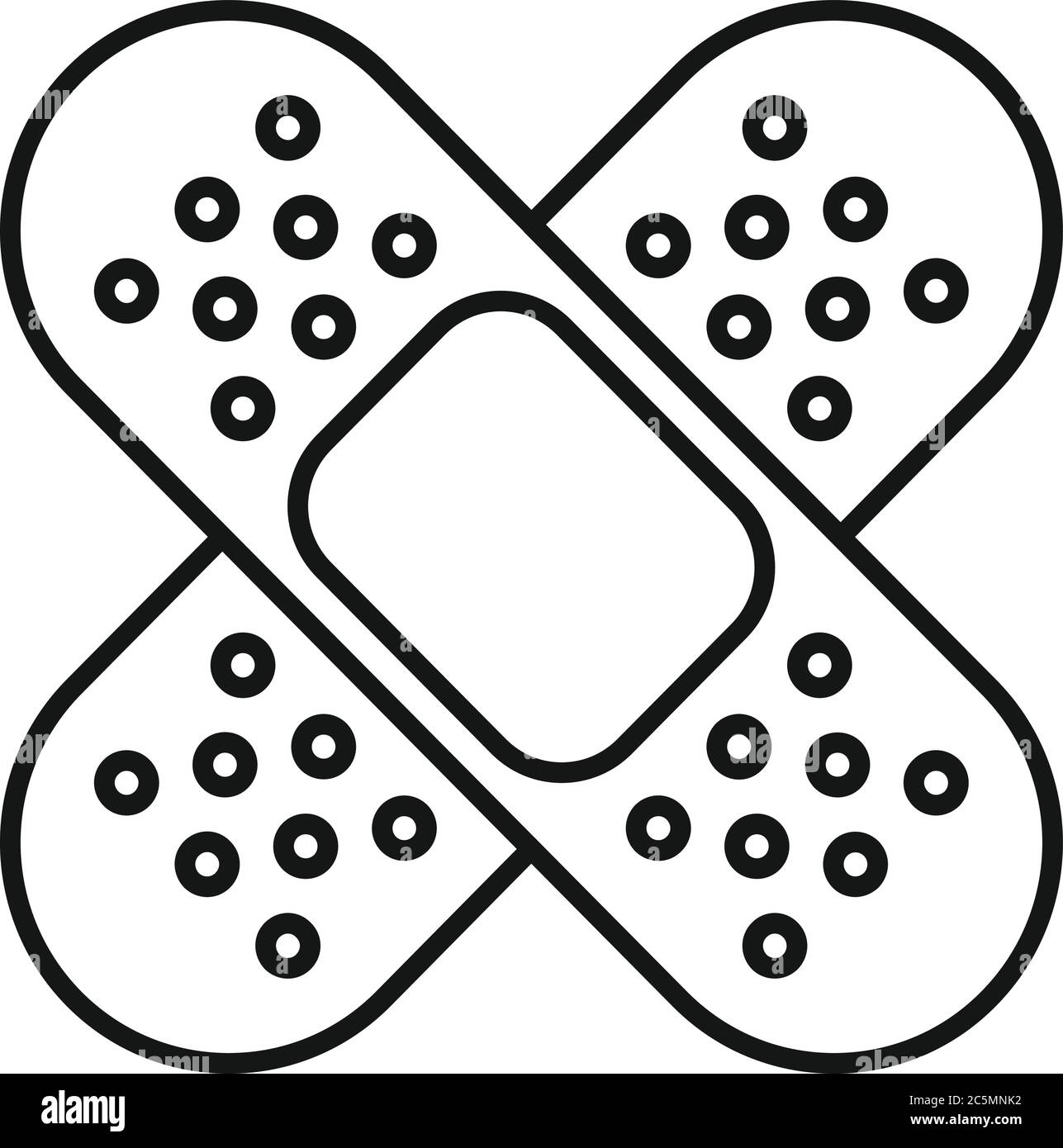 Medical plaster icon. Outline medical plaster vector icon for web design isolated on white ...