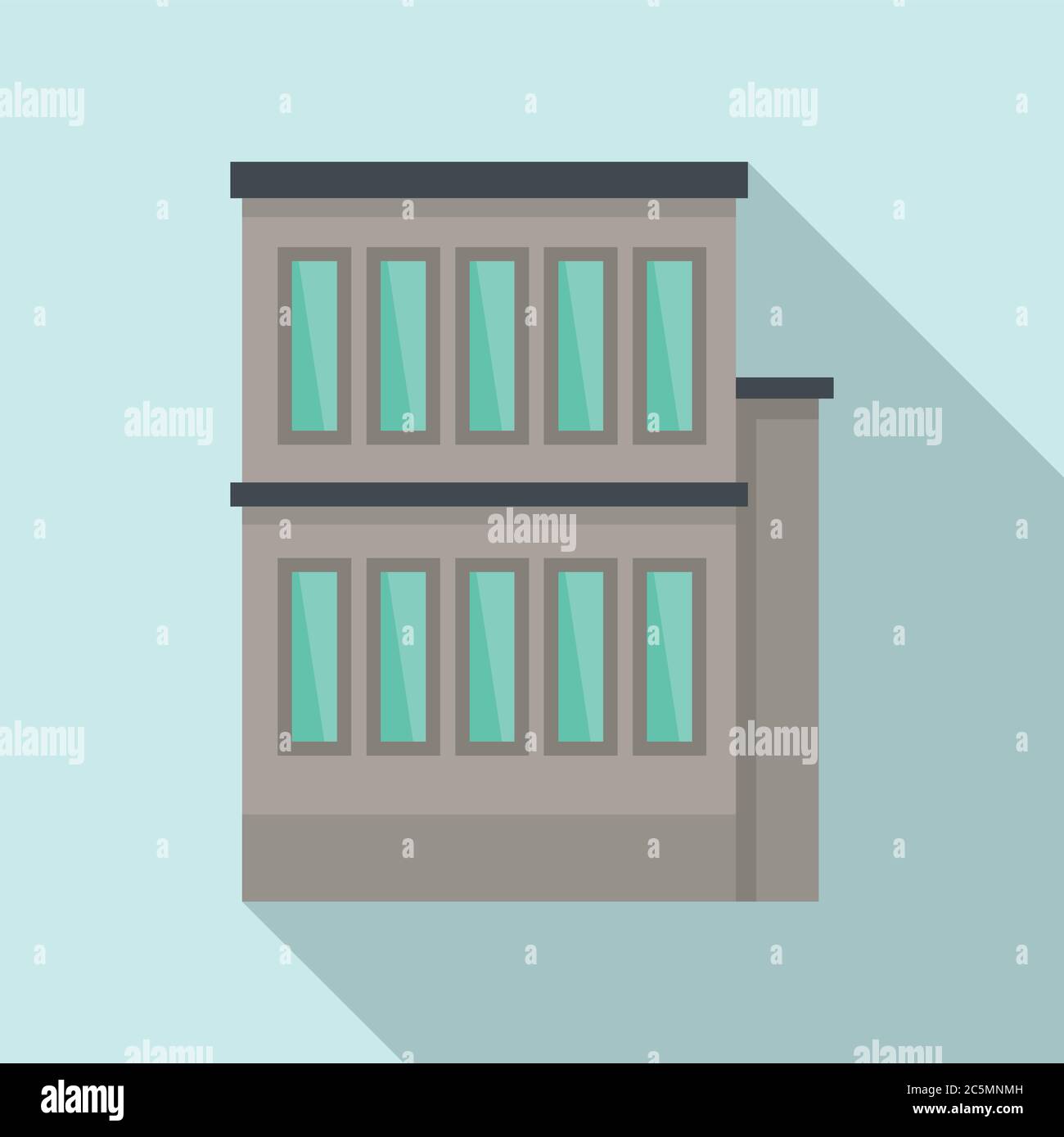 Building reconstruction icon. Flat illustration of building ...