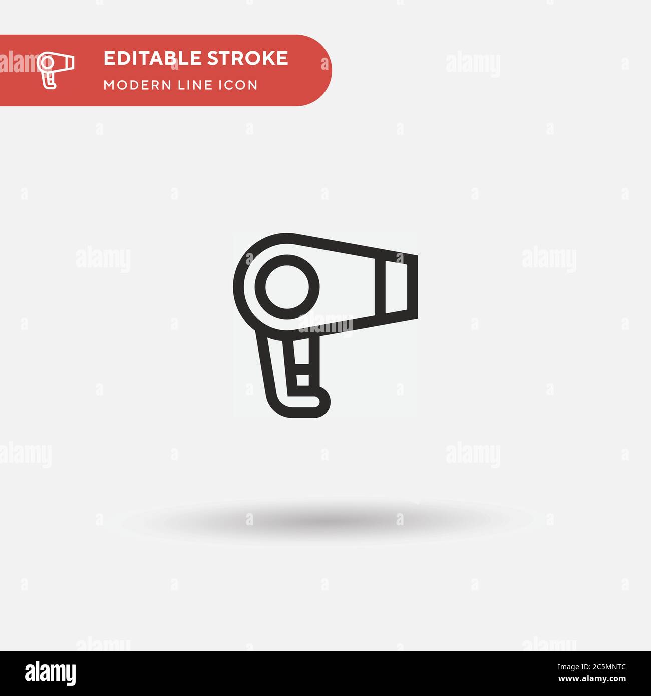 Hair Dryer Simple vector icon. Illustration symbol design template for ...