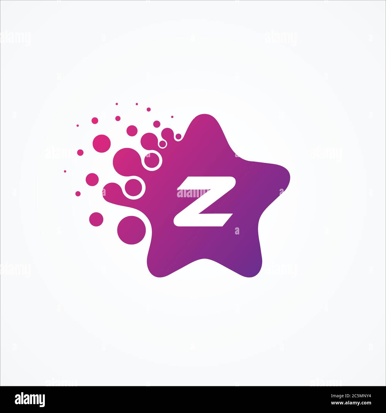 Vector stars pixel for technology symbol letter Z design minimalist. Z ...