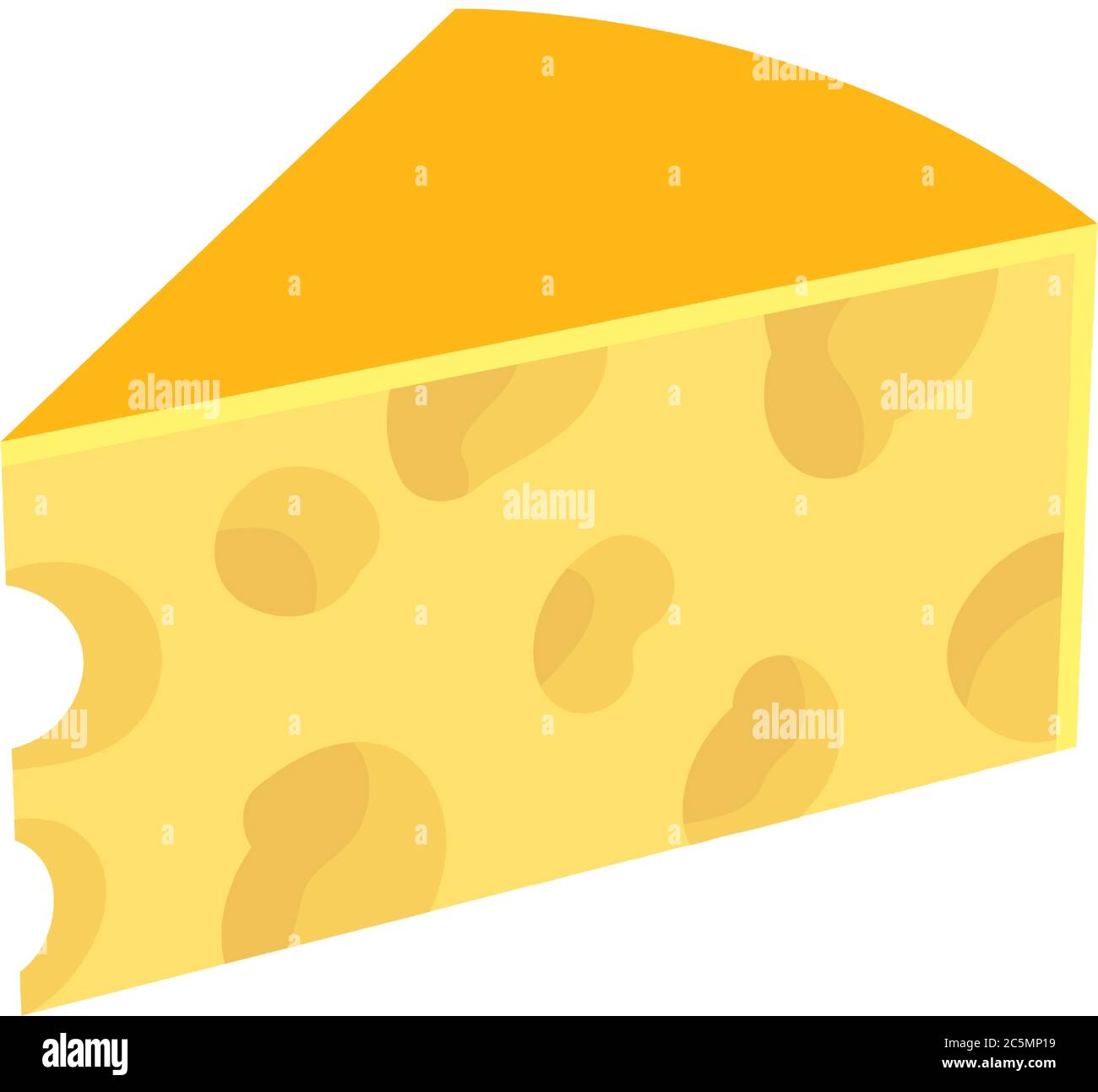 Cheese vector icon isolated on white background. Flat yellow milk food ...