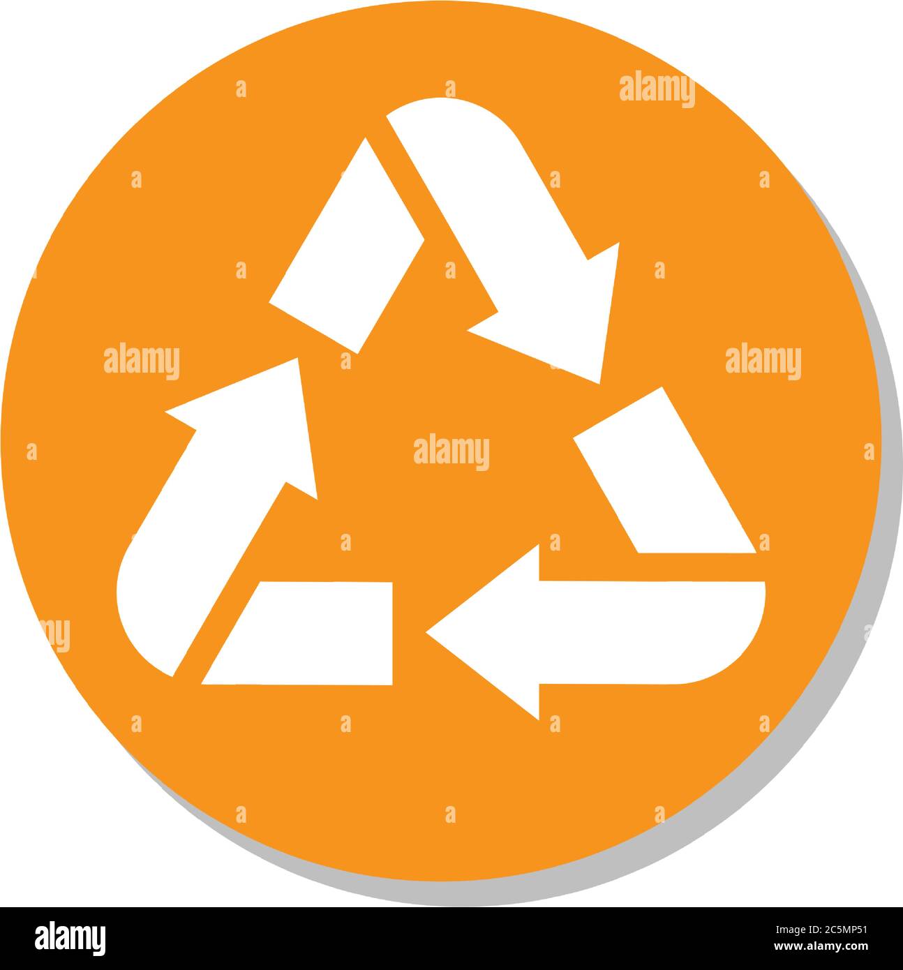 Recycled cycle arrows icon. Recycled eco icon. Vector illustration ...