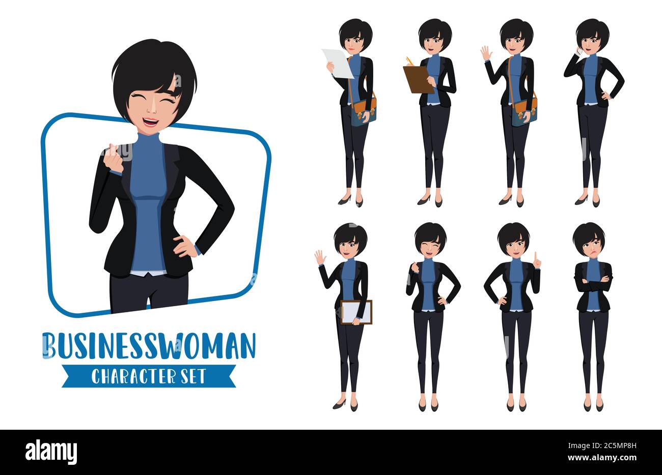 Friendly woman in business Stock Vector Images - Alamy