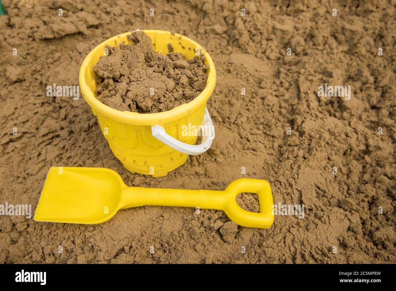 Summer beach sand castle bucket spade hi-res stock photography and ...