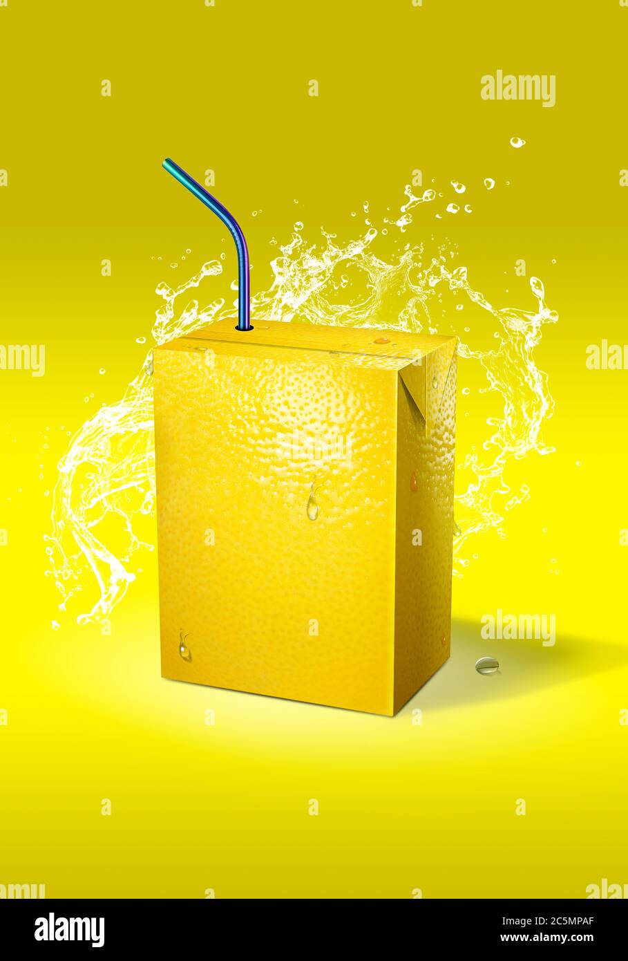 fresh brick fruit juice with splash Stock Photo - Alamy