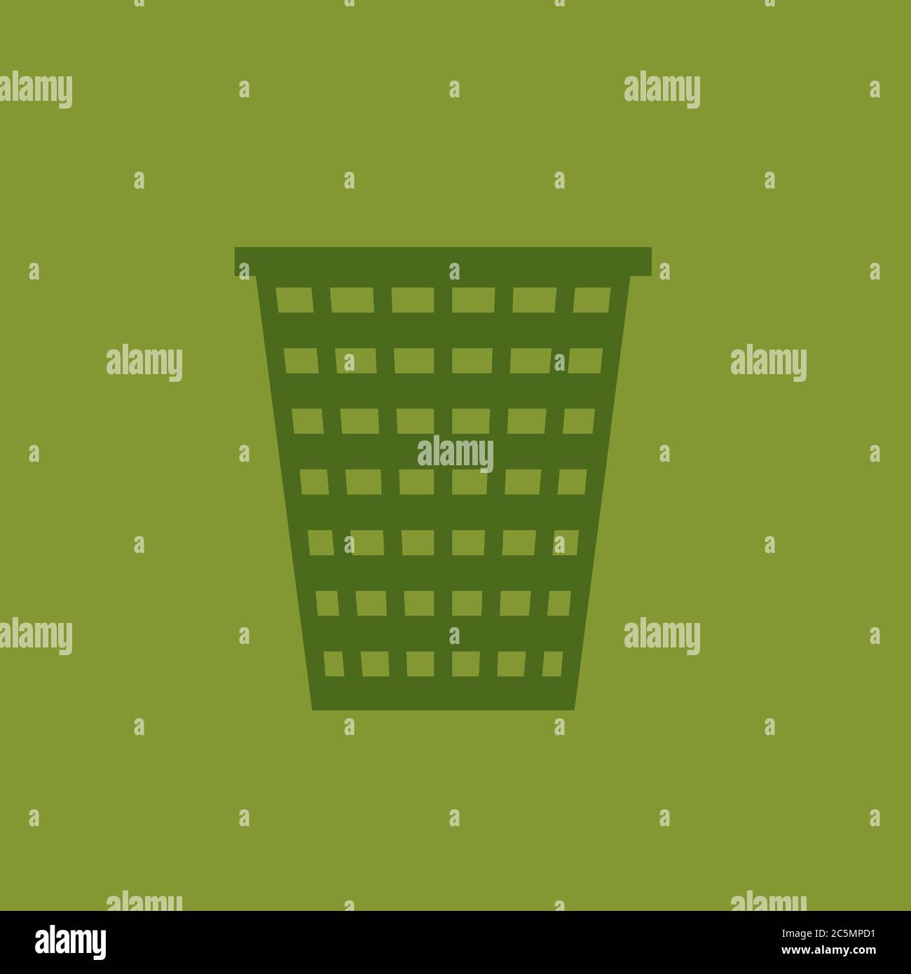 Garbage cans and bags in flat style icons. Vector icons of garbage bags ...