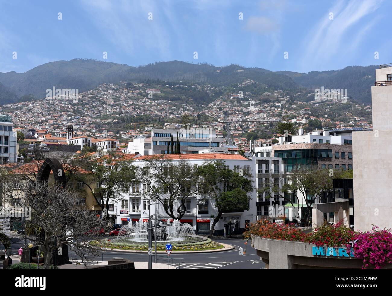 Cirrus cloud over Funchal in Madeira Stock Photo - Alamy