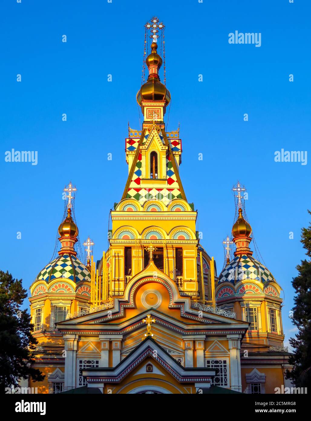 Ascension Cathedral (Zenkov Cathedral) in Almaty, Kazakhstan. Cathedral ...