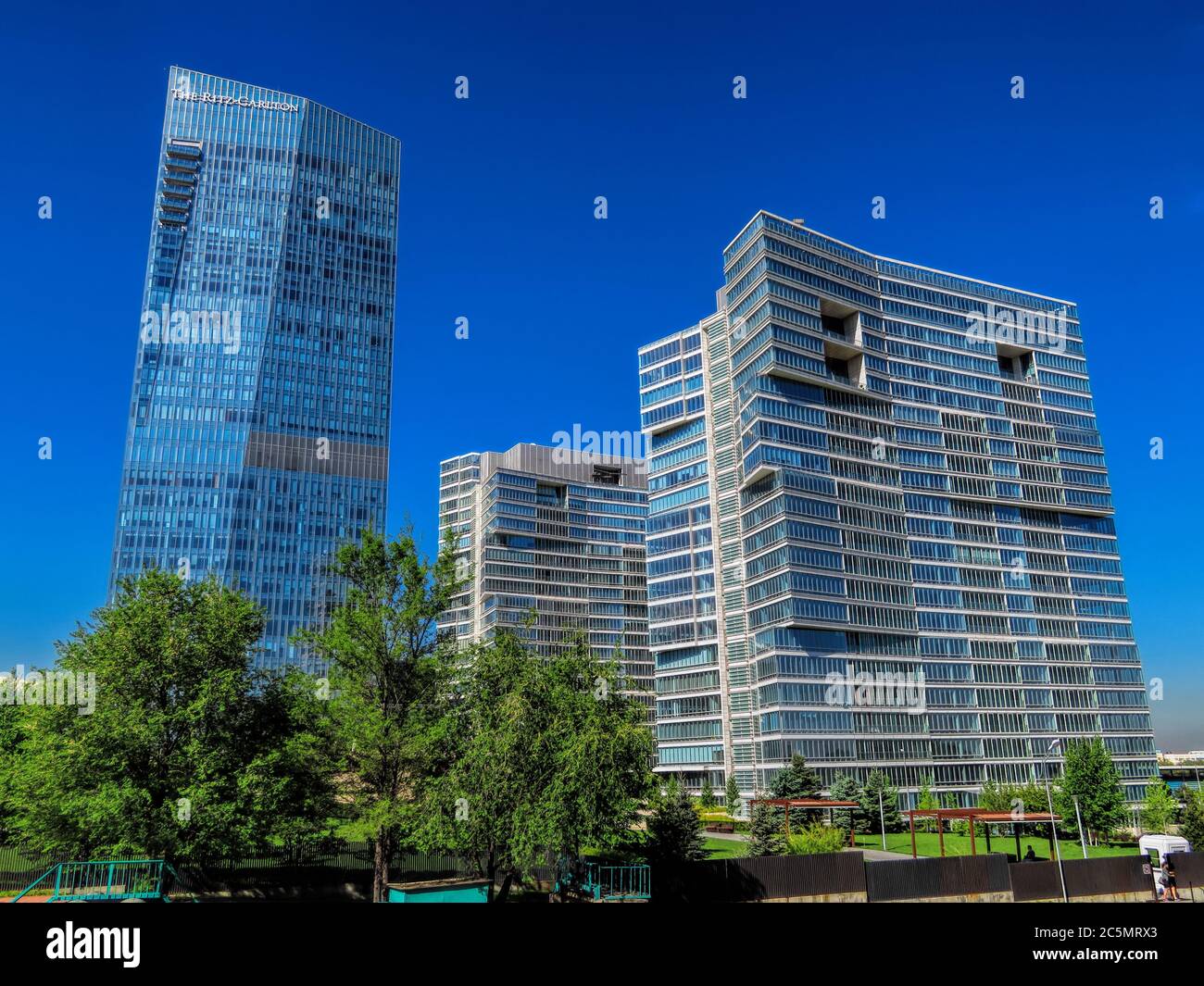 ALMATY, KAZAKHSTAN - MAY 12, 2017: The complex of buildings of Business ...