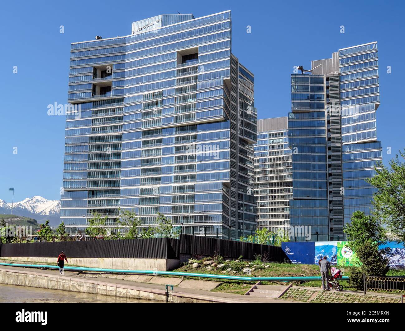 ALMATY, KAZAKHSTAN - MAY 12, 2017: The complex of buildings of Business ...