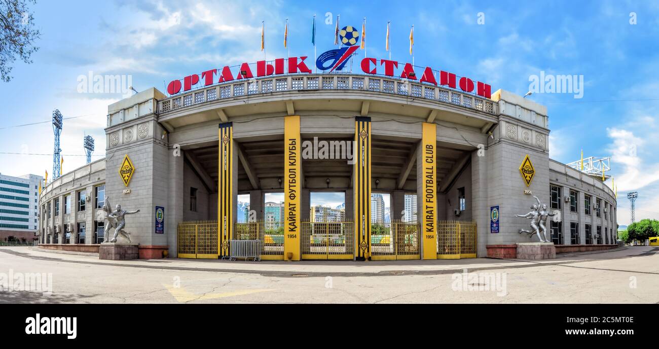 ALMATY, KAZAKHSTAN - MAY 21, 2017: Central Stadium in the historic ...