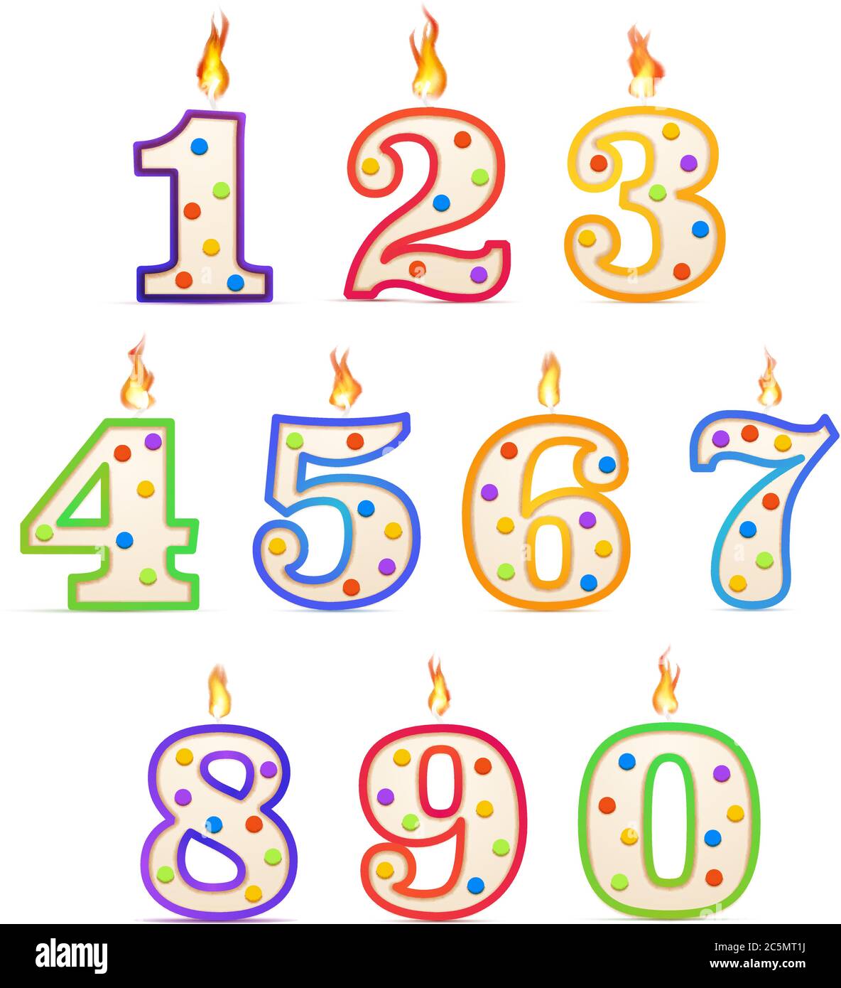 Cartoon number candles hi-res stock photography and images - Alamy