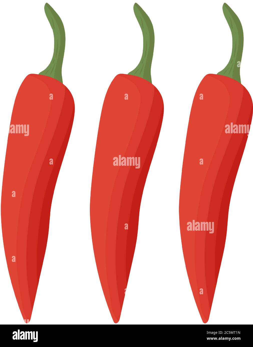 Chilli cartoon vector.Wallpaper. Isolated on white background Stock ...