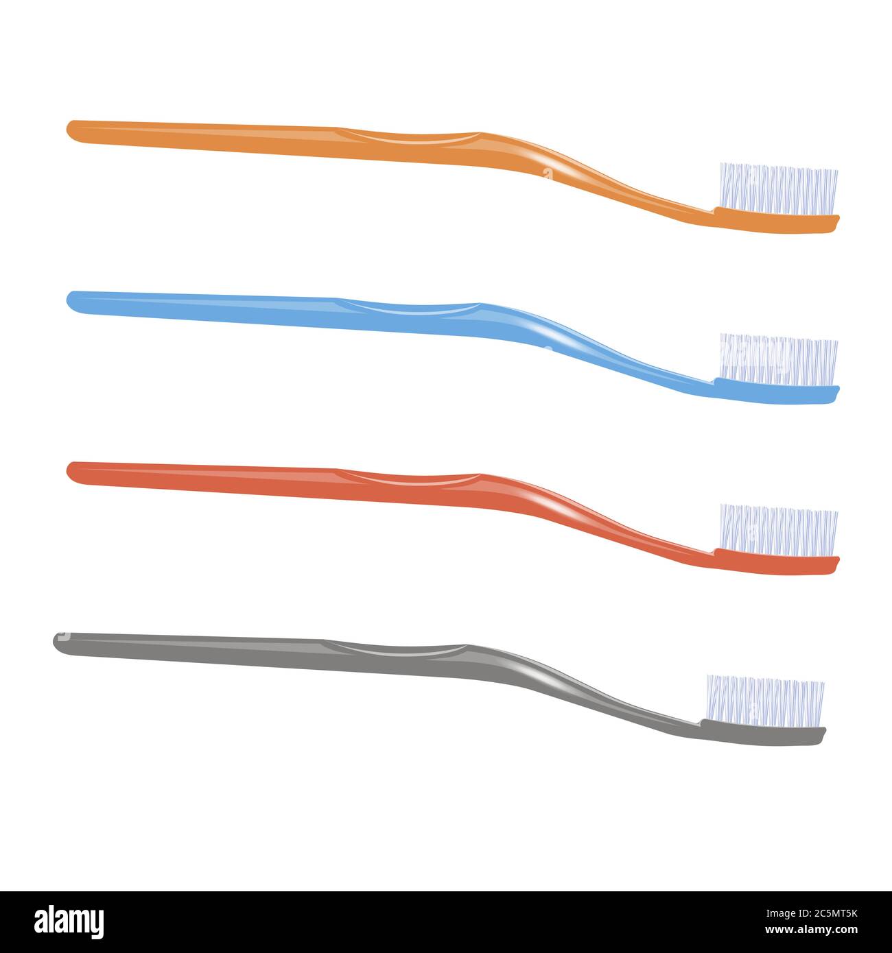 Vector toothbrush for the oral cavity on a white background. EPS 10 ...