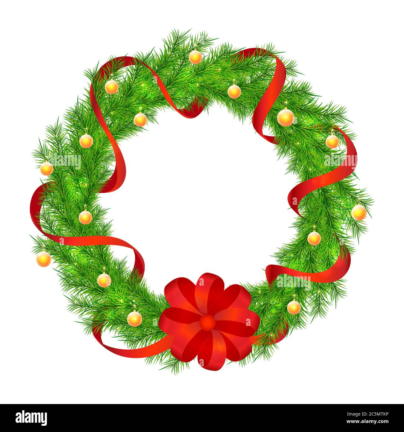 Christmas wreath vector hi-res stock photography and images - Alamy