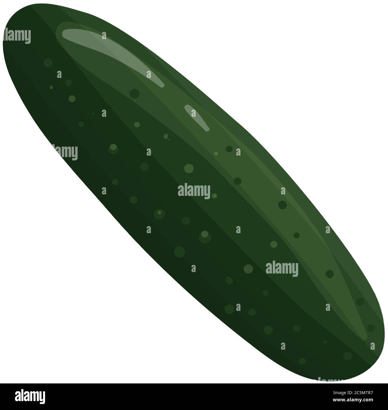 Fresh cucumber vegetable isolated icon. Vector illustration in flat ...