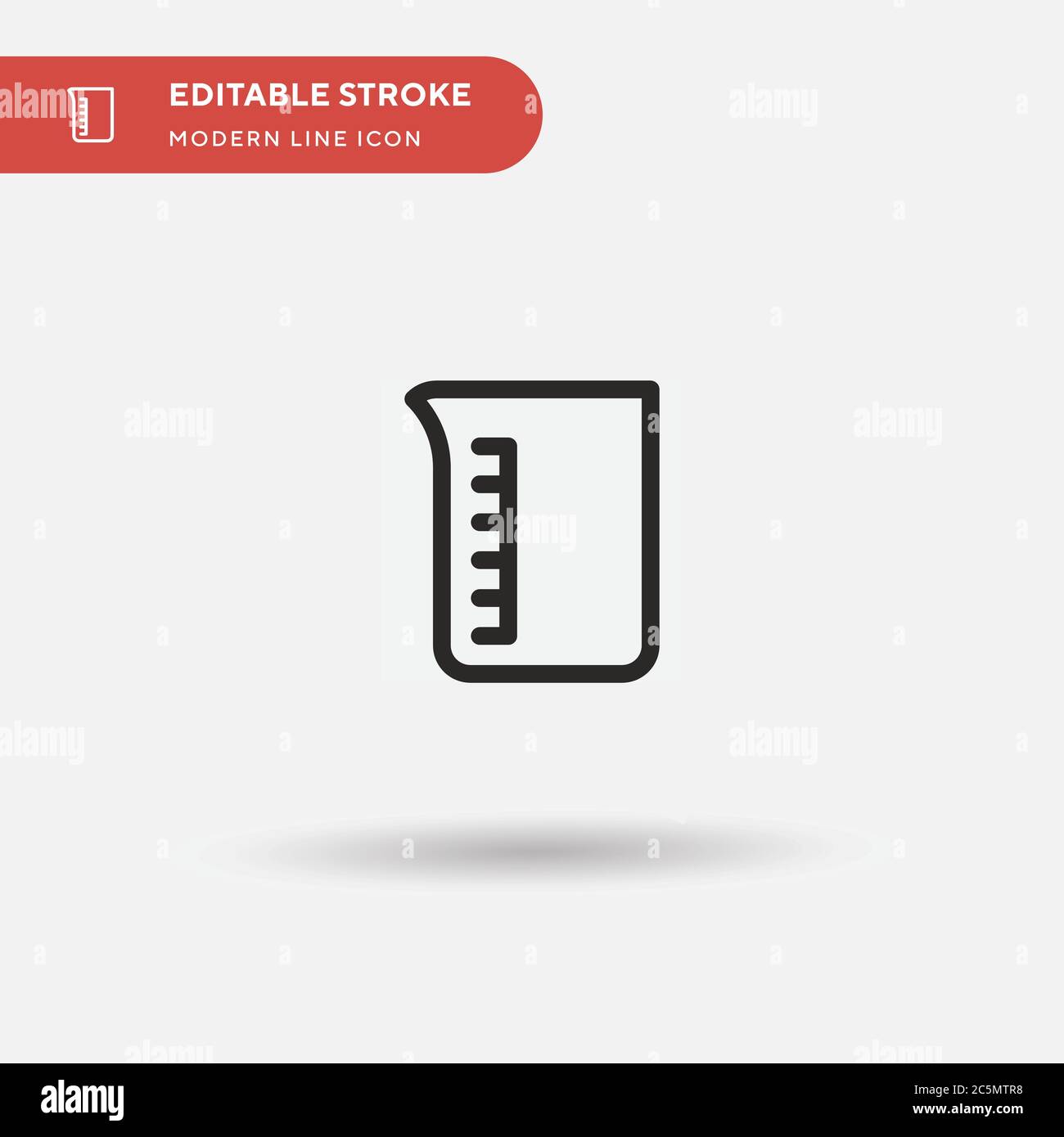 Beaker Simple vector icon. Illustration symbol design template for web ...