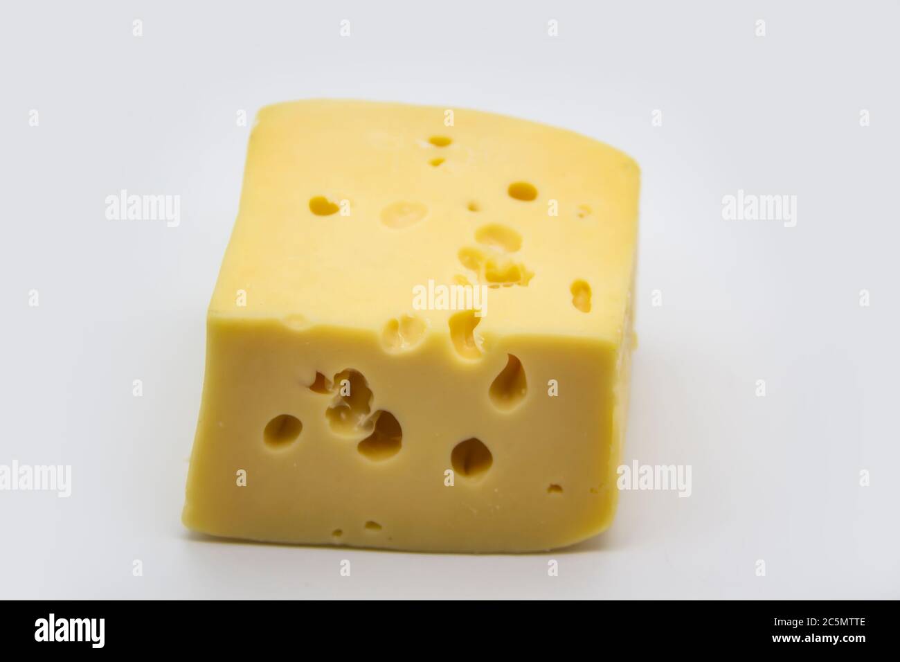 Delicious fresh hard cheese on a white background. Healty and very ...