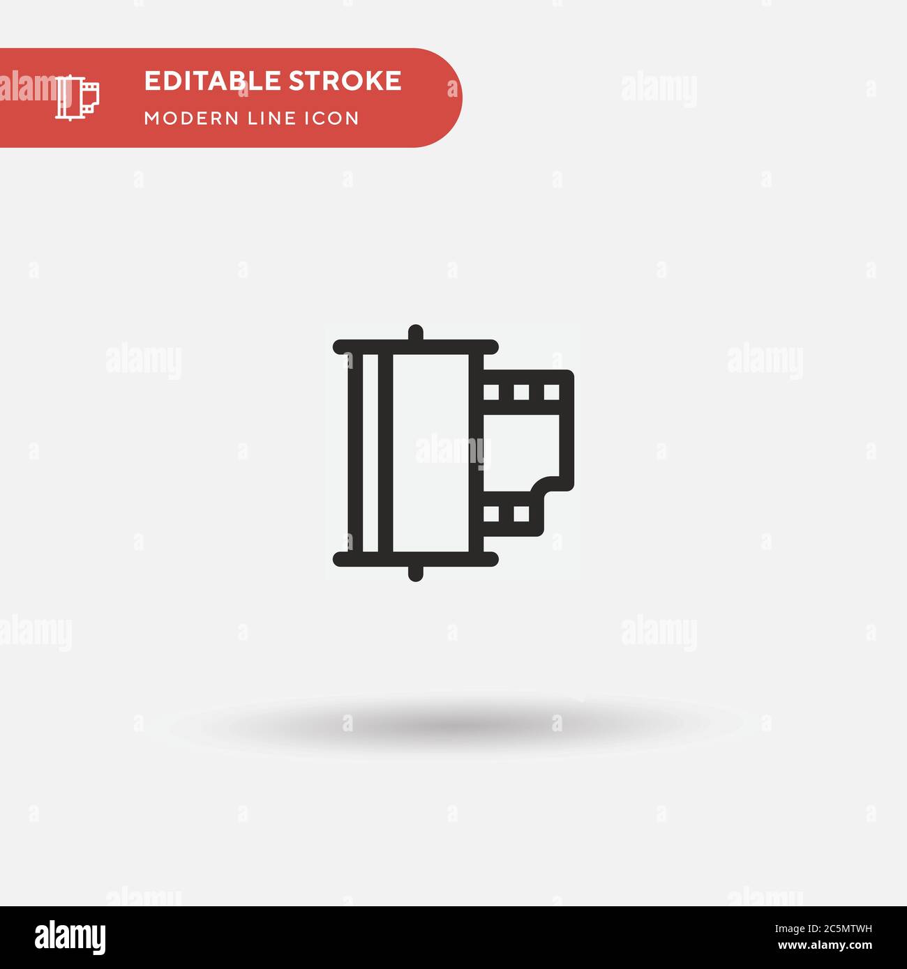 Film Roll Simple vector icon. Illustration symbol design template for ...